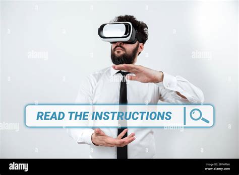 text caption presenting read the instructions conceptual photo