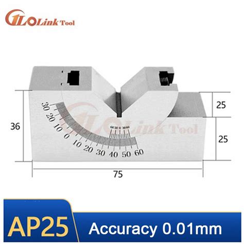 Adjustable Angle V Block 0 To 60dgree Precision Ga Vicedeal