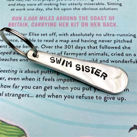Swim Sister Keyring Swim Wild Swim Free