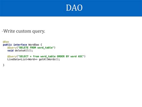 Android Jetpack Room Persistence Library Ppt