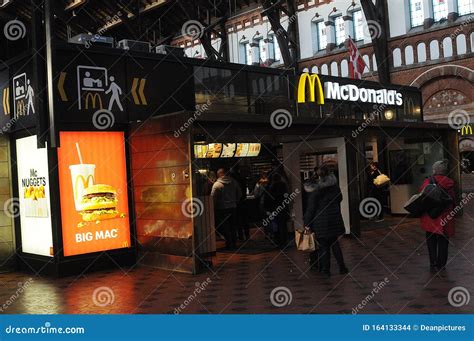 Mcdonals Fast Food Restuaant In Copenhagen Editorial Stock Image