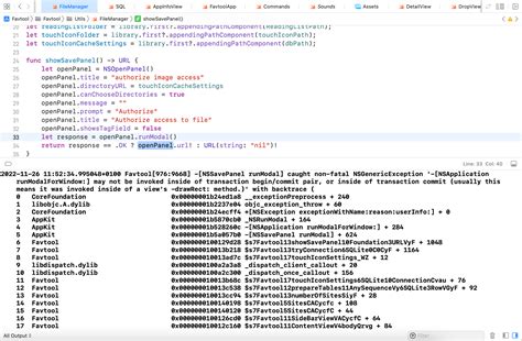 Nsopenpanel Crashes On Runmodal This Is Driving Me Mad Any Hint Rswift