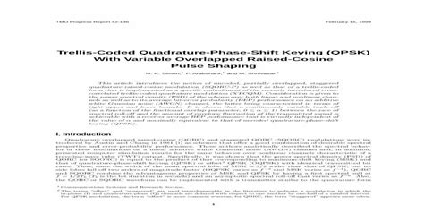 Download Pdf Trellis Coded Quadrature Phase Shift Keying Qpsk With