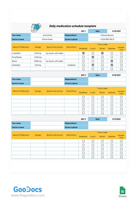 Medication Calendar Printable