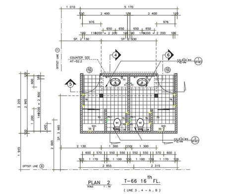 CAD Drawing File Shows The Details Of Toilet Plan Hospital Building Download The Autocad DWG
