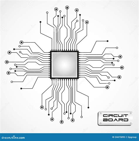 Circuit Board Cpu Stock Vector Illustration Of Communication