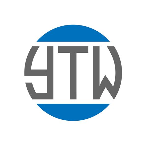 Ytw Letter Logo Design On White Background Ytw Creative Initials Circle Logo Concept Ytw