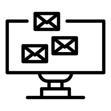 Premium Vector Emails Monitor Icon Outline Emails Monitor Vector Icon