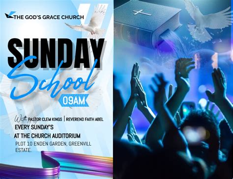 Church Sunday School Flyers Template Postermywall