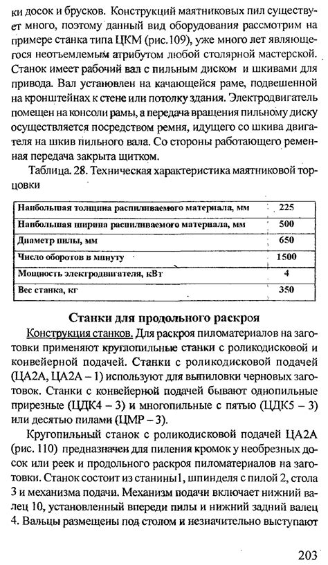 Техническая характеристика маятниковой торцовки