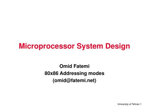 Ppt Microprocessor System Design Powerpoint Presentation Free