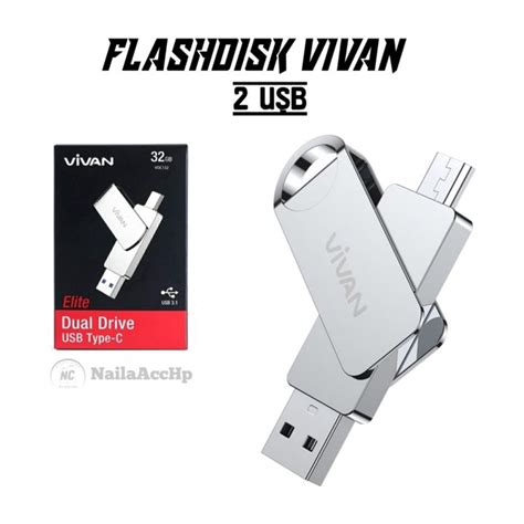 FLASHDISK OTG VIVAN TYPE C 2USB TRANSFER DATA 2X LEBIH CEPAT Lazada Indonesia