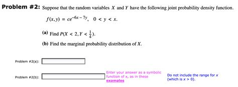 Solved Problem 2 Suppose That The Random Variables X And