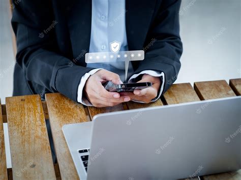 Premium Photo Multi Factor Authentication Concept Virtual Safety Shield Icon While Access On