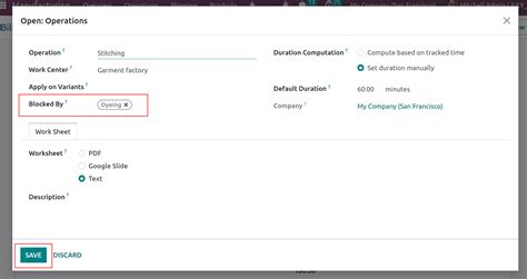 How To Configure Work Order Dependencies In Odoo 16