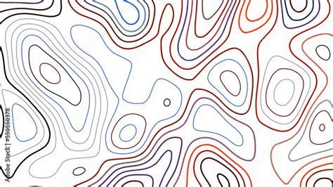 Topographic Multicolored Linear Background Abstraction With Place For Text Map Line Of