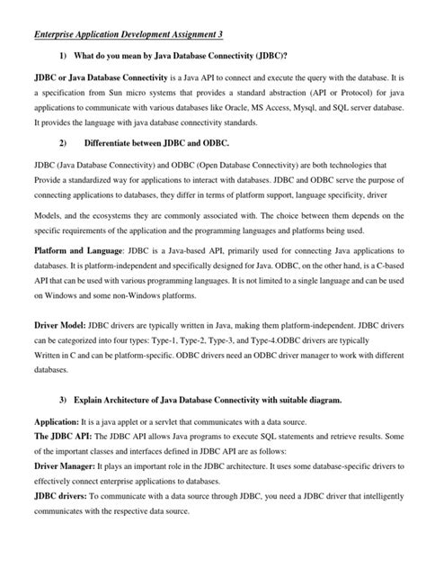 Enterprise Application Development Assignment 3 102606 Pdf Databases Java Programming