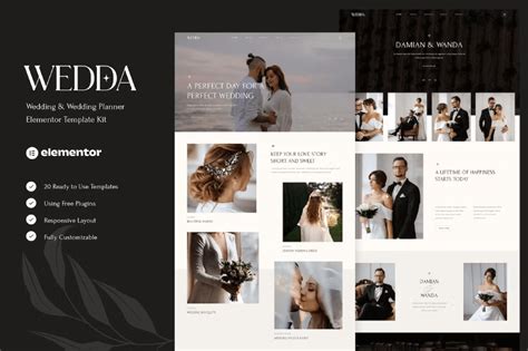 Wedda Wedding And Wedding Planner Elementor Template Kit
