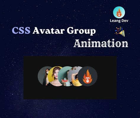 Leang Dev Css Avatar Group With Animation 👉🏻 Grid