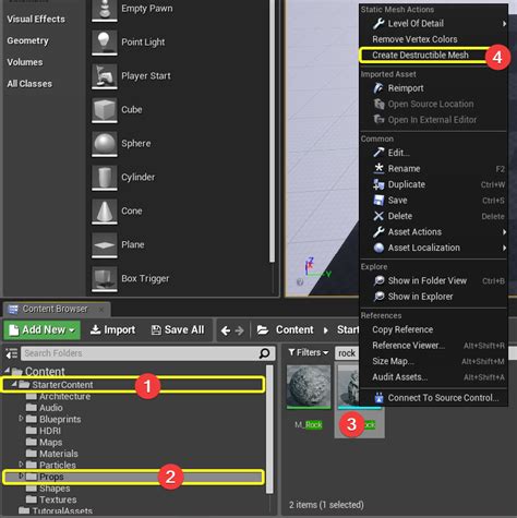 activating destructible mesh zero density documentation