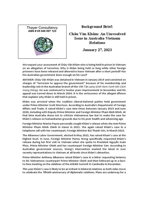 thayer châu văn khảm an unresolved issue in australia vietnam