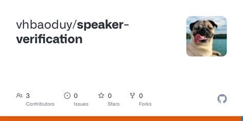 Github Vhbaoduyspeaker Verification