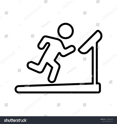 Treadmill Linear Icon Thin Line Illustration Stock Vector Royalty Free 1193864320 Shutterstock
