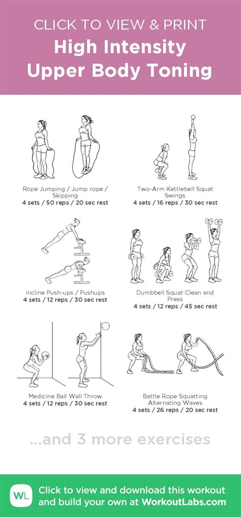 High Intensity Upper Body Toning Click To View And Print This