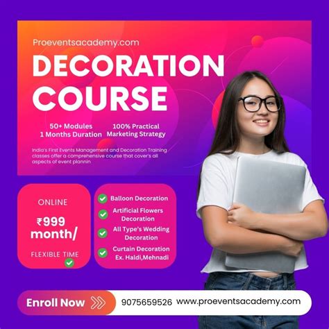 Home Event Management And Decorations Training Course