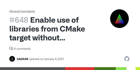 enable use of libraries from cmake target without installation · issue