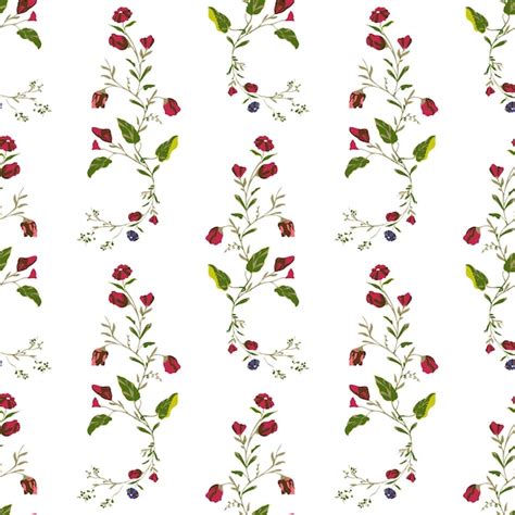 Premium Vector Floral Seamless Vector Illustration Pattern Isolated