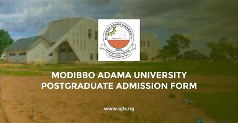 Modibbo Adama University Postgraduate Form 20252026 Ajls