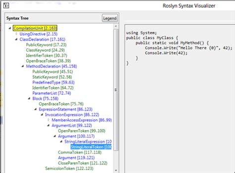 Круг вокруг Roslyn Ctp переписывание синтаксиса