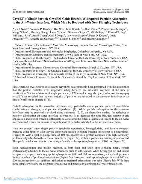 pdf cryoet of single particle cryoem grids reveals widespread