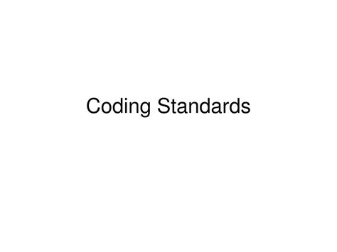 Ppt Maximizing Code Functionality Through Conventions And Standards