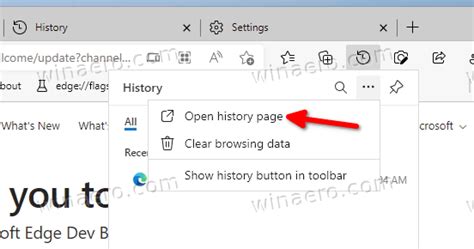 Microsoft Edge Allows Specifying A Date Range When Browsing History