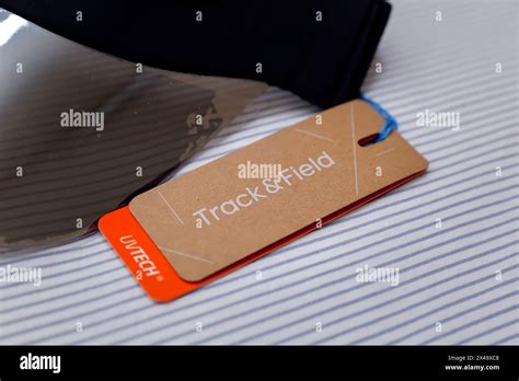 Sao Paulo Brazil May 01 2024 Track And Field Brand Product Label