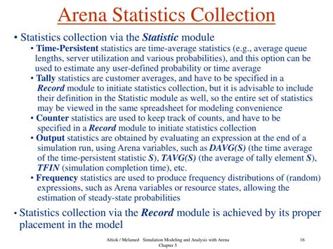 Ppt Simulation Modeling And Analysis With Arena T Altiok And B Melamed Chapter 5 Arena