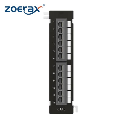 Zoerax Mini 12 Port Vertical Patch Panel With 89d Bracket And Wallmount