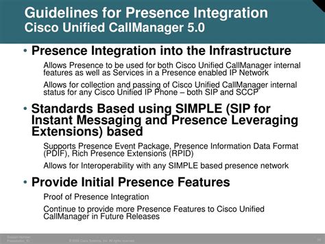Ppt Sip Tutorial Cisco Sip Product Integration Powerpoint