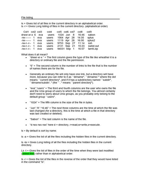 Unix Commands Pdf