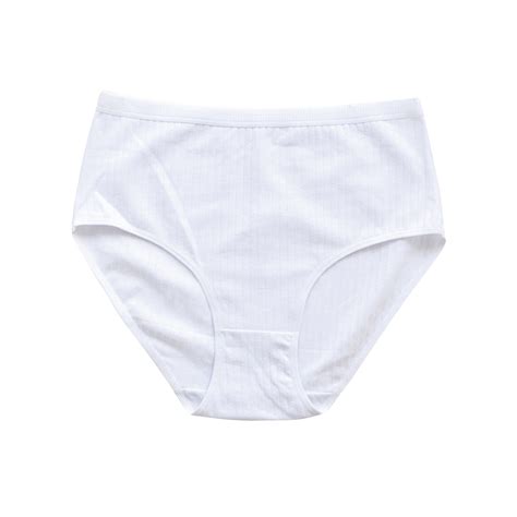 Diufon Cotton Briefs For Women High Waist Full Coverage Underwear Solid
