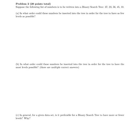 Solved Problem 2 20 Points Total Suppose The Following