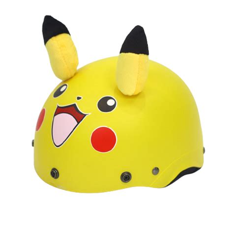Mũ Bảo Hiểm Nửa đầu Tem Pikachu Có Tai Dễ Thương Chiakivn