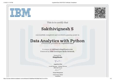 sakthivignesh s on linkedin python dataanalytics ibm certification