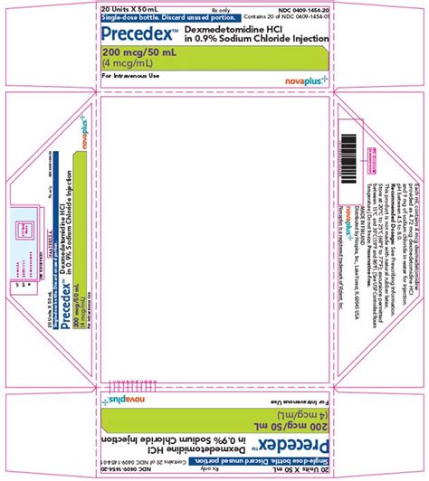 Dailymed Precedex Dexmedetomidine Hydrochloride Injection Solution