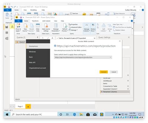 Getting Started With Machinemetrics Post Apis Using Powerbi Machinemetrics