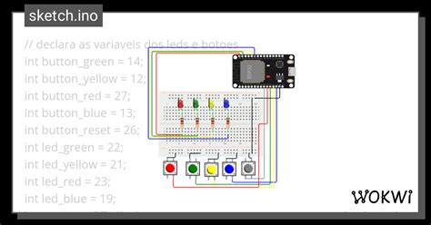 Simon Game Wokwi Esp32 Stm32 Arduino Simulator