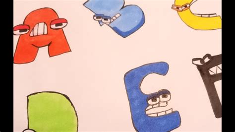 How To Draw Alphabet Lore Easy A F Part YouTube