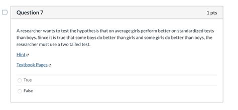 Solved Question 7 1 Pts A Researcher Wants To Test The Chegg Com